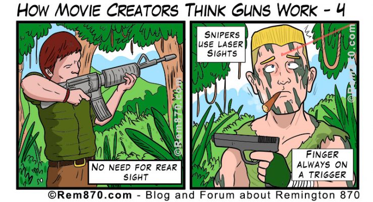 How Movie Creators Think Guns Work – 4 (Comic)